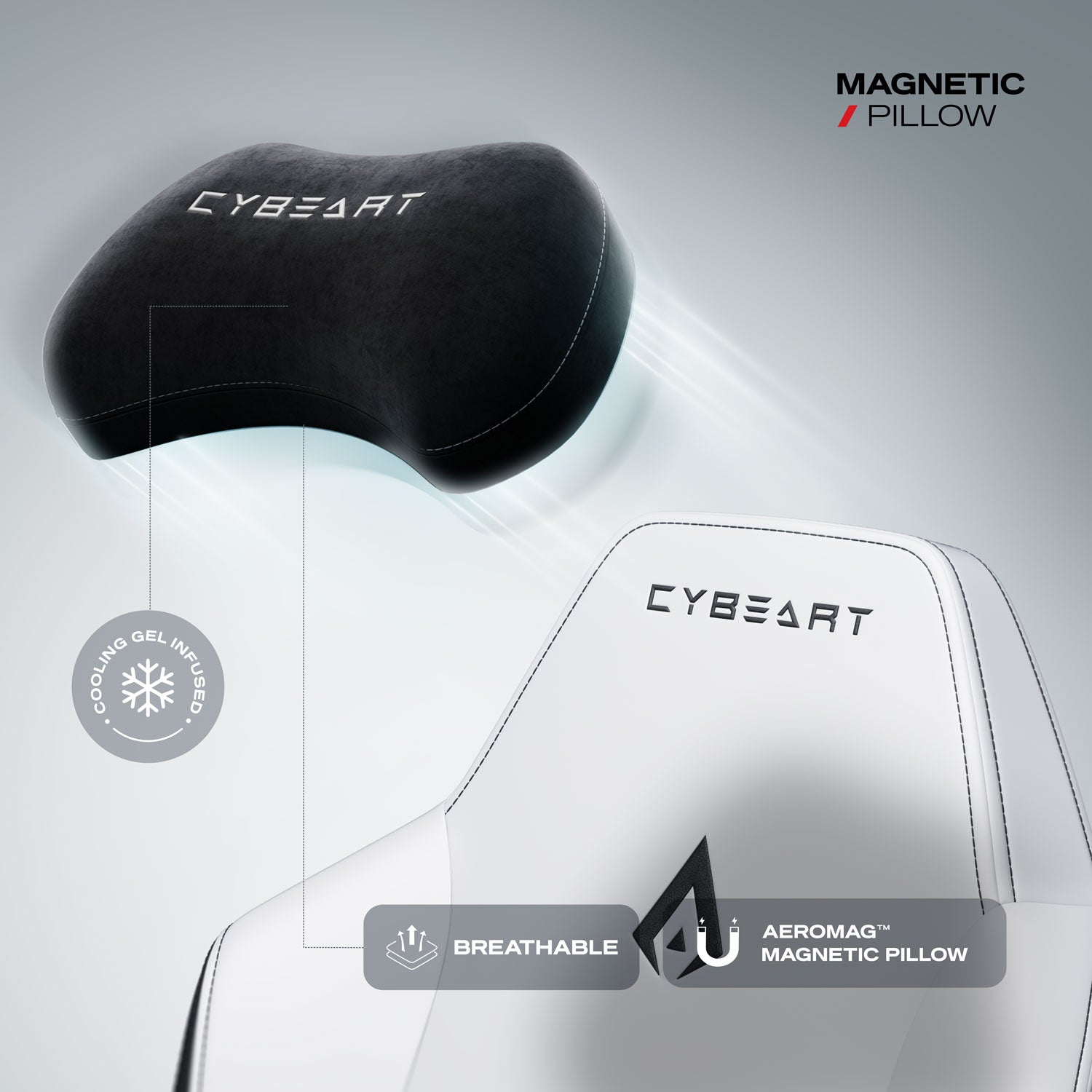 Arctic White Gaming Chair | Apex Series Chairs | Cybeart – Cybeart US